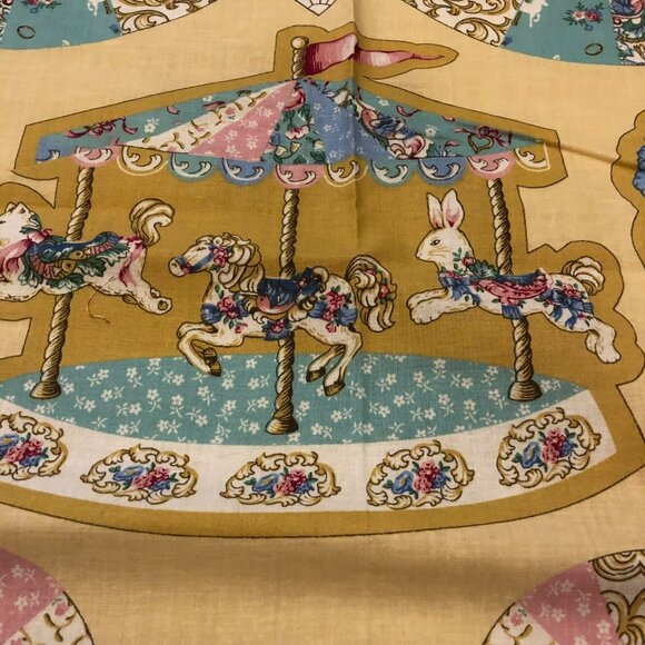 Wamsutta OTC | Other | Vintage Carousel Applique Quilt Fabric Panel ...